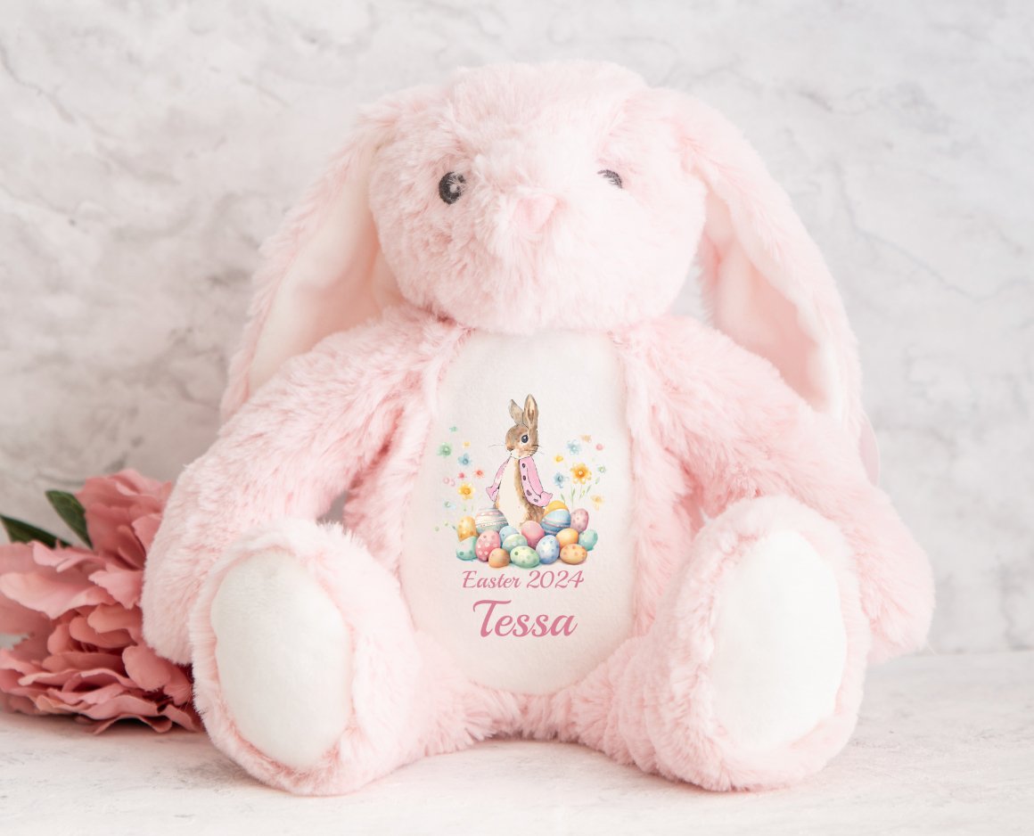 Flopsy Bunny design personalised Easter bunny teddy - From The Stork ...