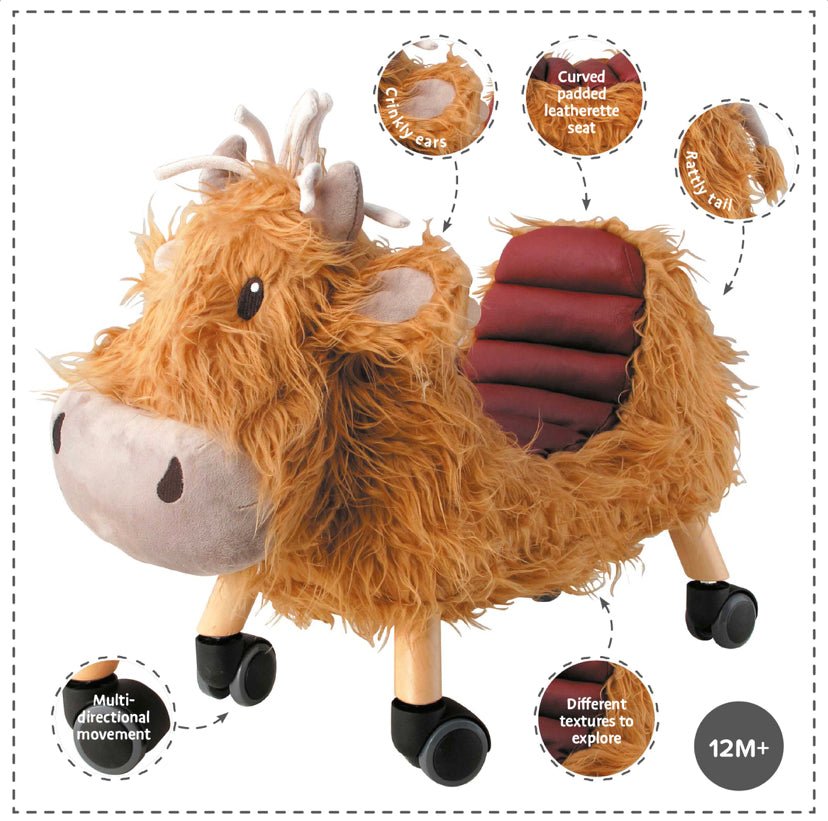 Hubert highland cow ride on - From The Stork Bespoke Baby